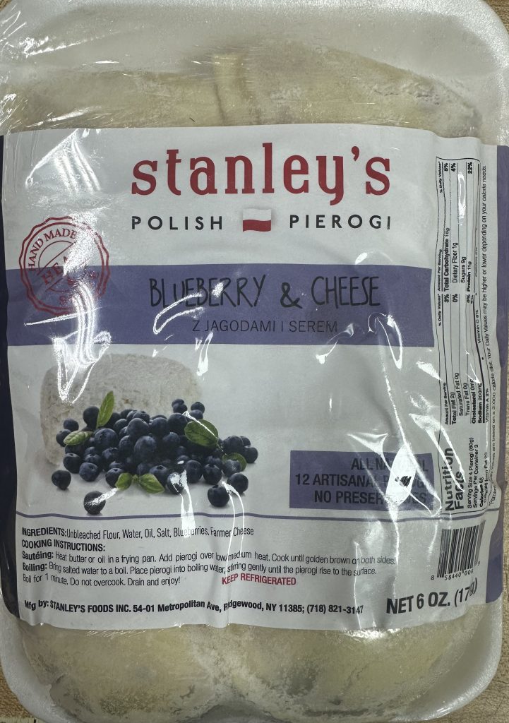 Stanley’s Pierogi – Blueberry and Cheese